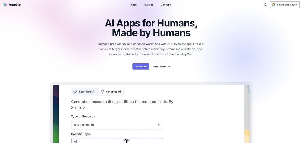AppGen for AI Coding: review, features & use cases