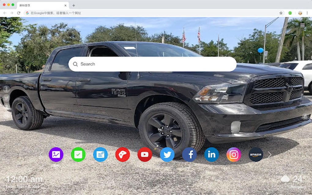 Dodge Ram Pop Car HD New Tabs Theme for Google Chrome - Extension Download