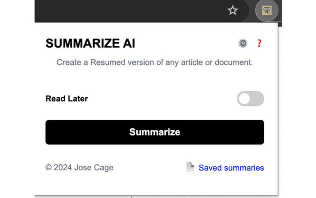 Summarizer AI for Google Chrome - Extension Download