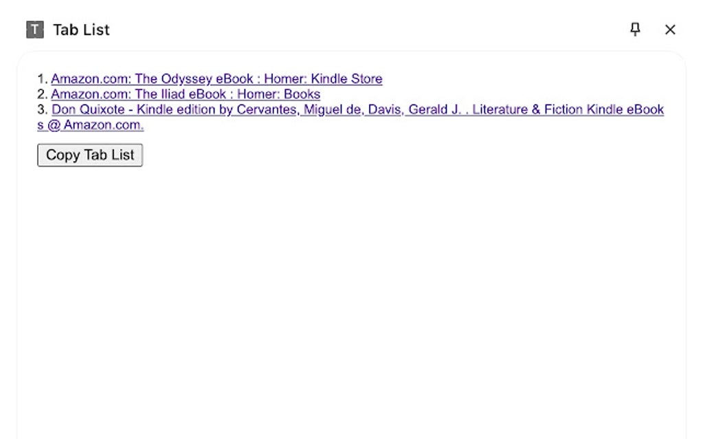 Tab List สำหรับ Google Chrome - ส่วนขยาย ดาวน์โหลด