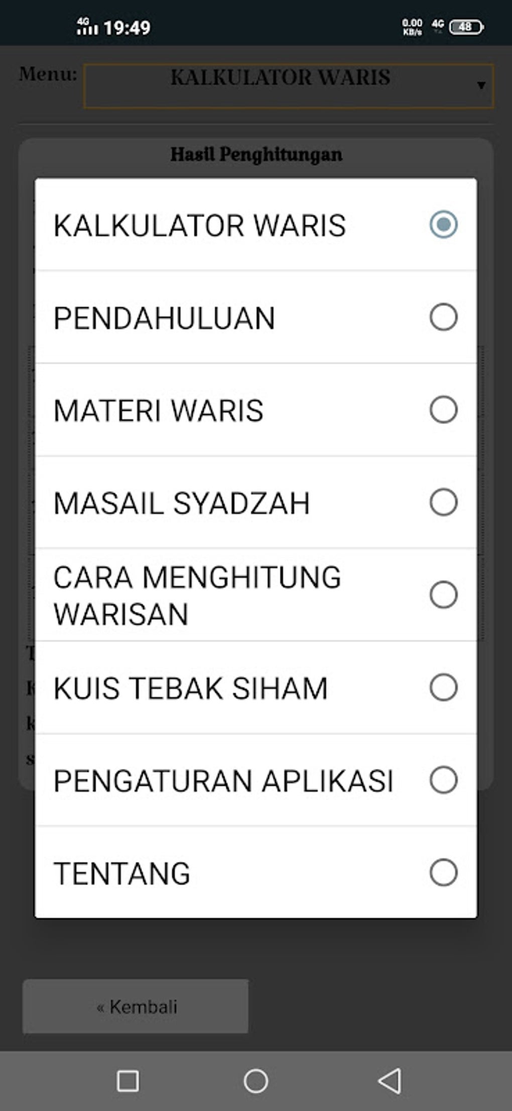Kalkulator Waris (Faroidl Madzhab Syafi'i) APK สำหรับ Android - ดาวน์โหลด