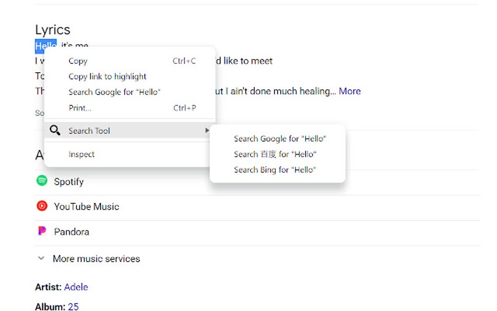 Search Tool para Google Chrome - Extensión Descargar