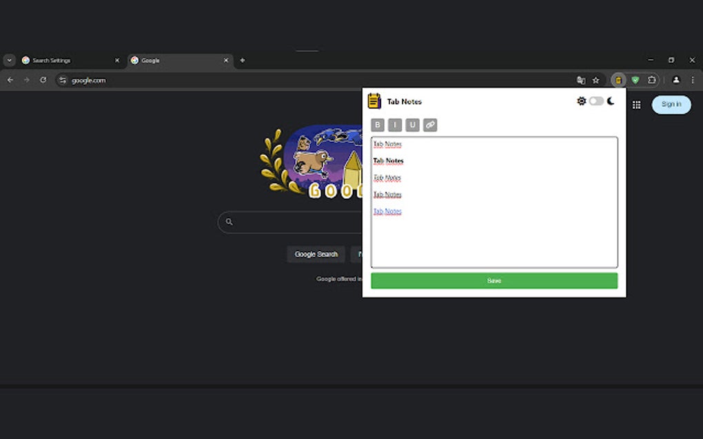 Tab Notes for Google Chrome - Extension Download