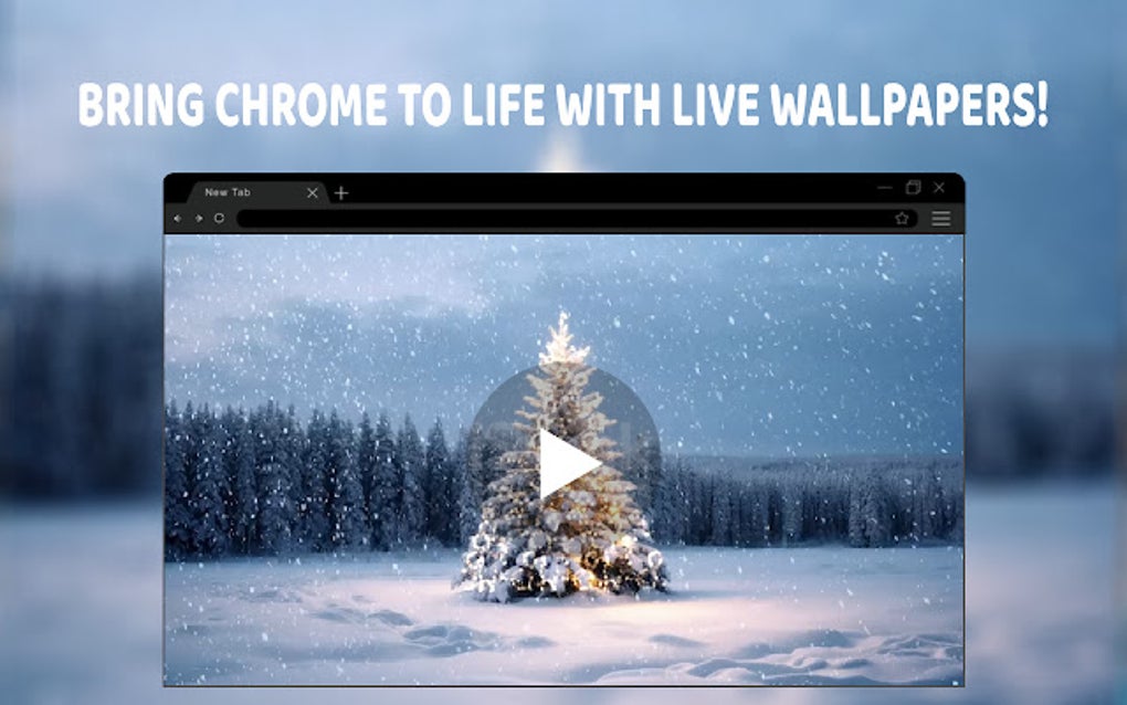 Shining Christmas Tree with Snowfall Live Wallpaper para Google Chrome ...