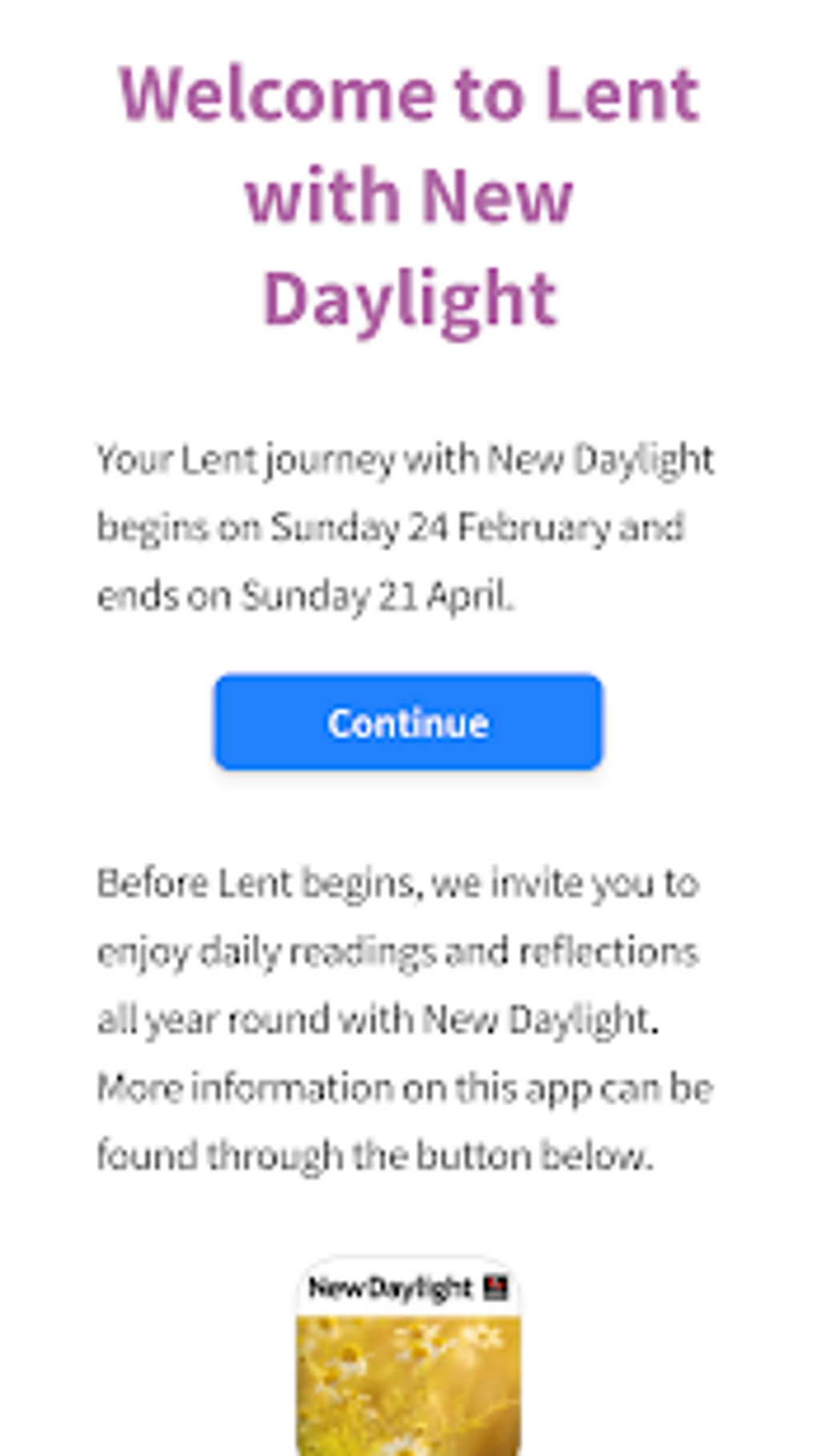 Lent with New Daylight para Android - Descargar