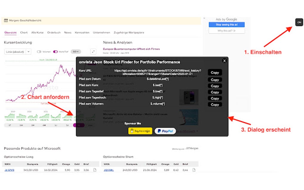 onvista Stock Url Finder for Google Chrome - Extension Download