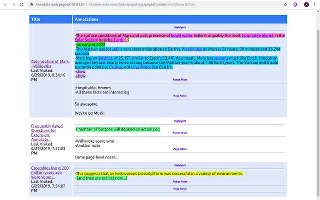Annotate web pages/CONTEXT for Google Chrome - Extension Download