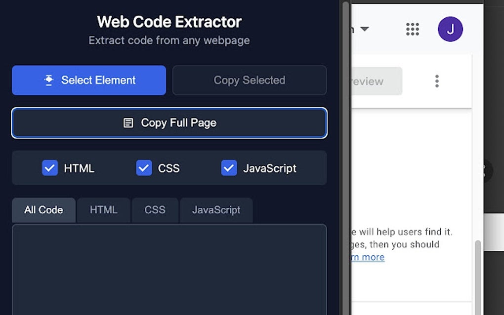 Code Extractor Pro สำหรับ Google Chrome - ส่วนขยาย ดาวน์โหลด