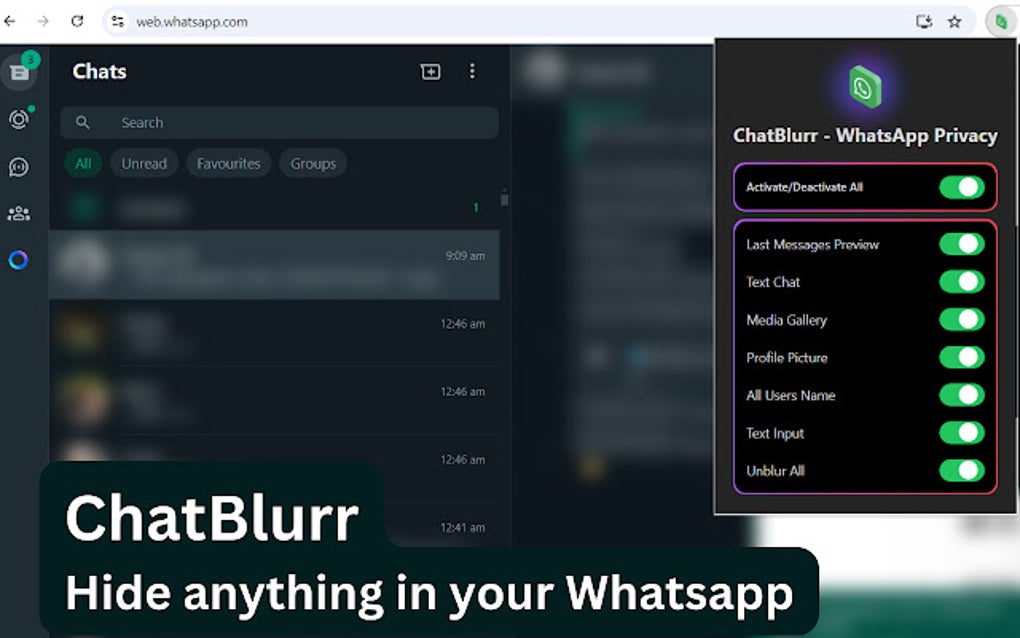 ChatBlurr - WhatsApp Privacy for Google Chrome - Extension Download