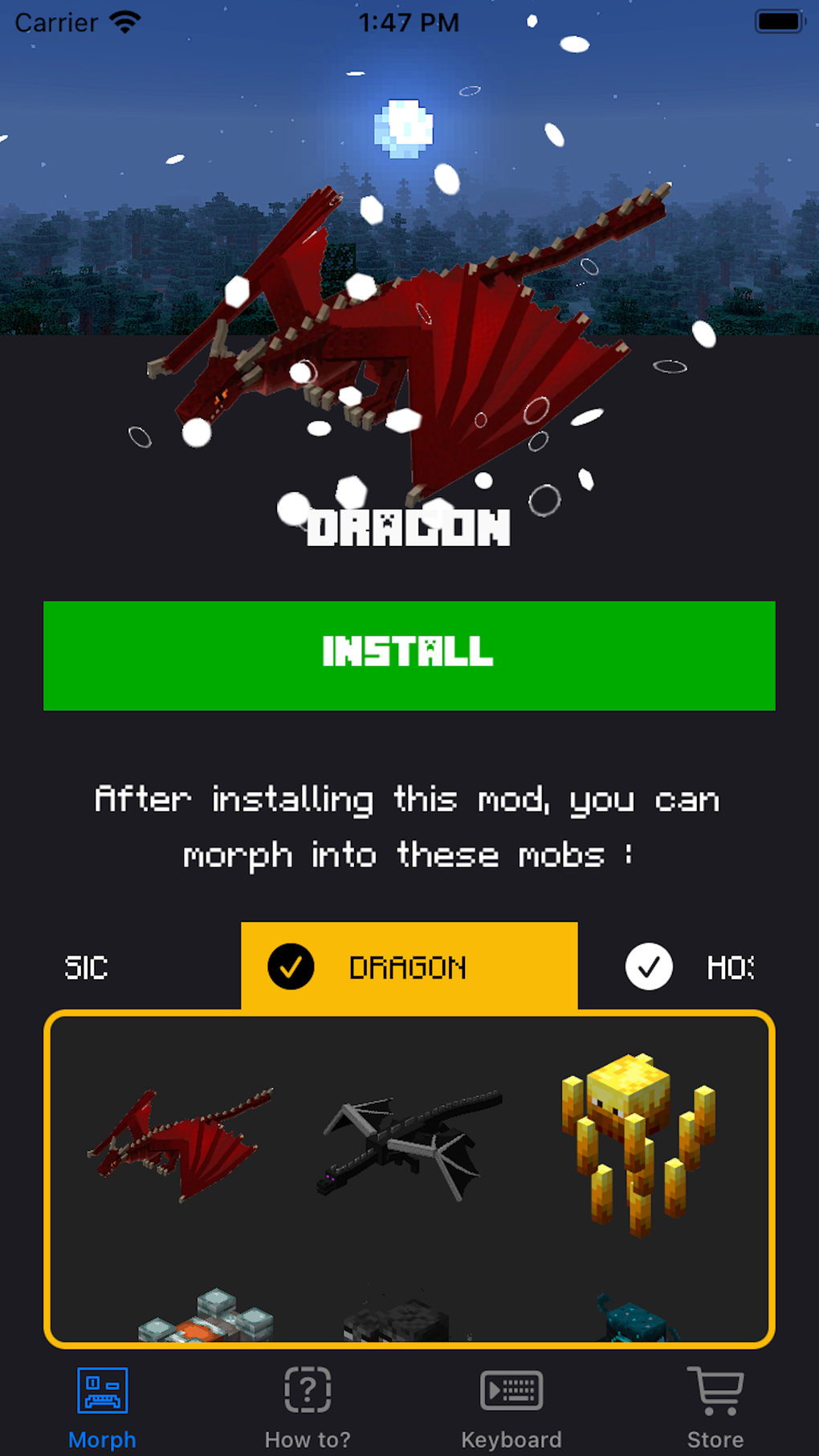 iPhone için Morph Mods for Minecraft - İndir