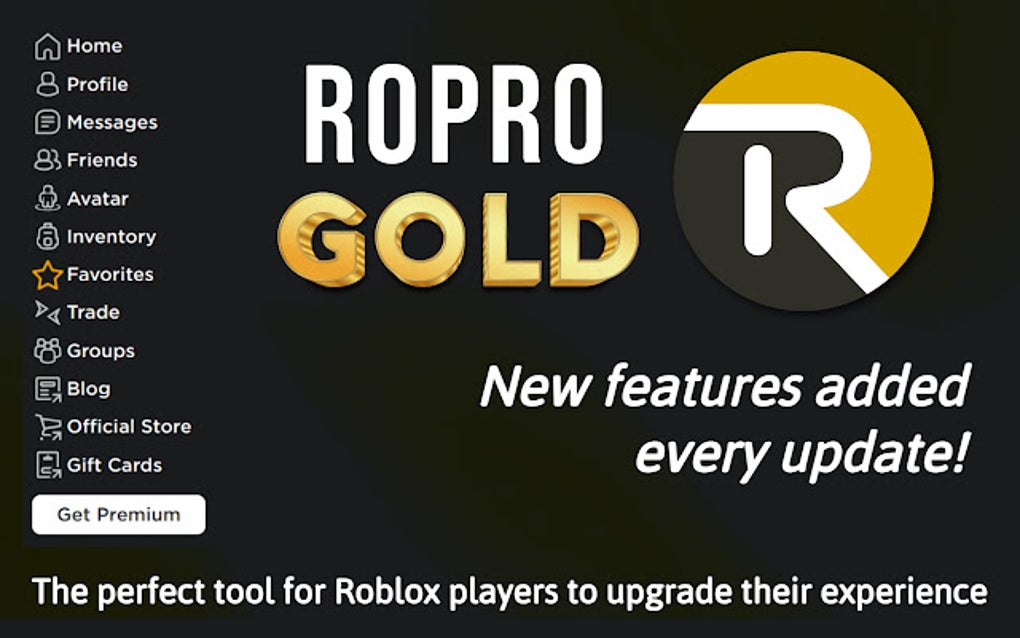 RoPro Gold - Upgrade Your Roblox per Google Chrome - Estensione Download