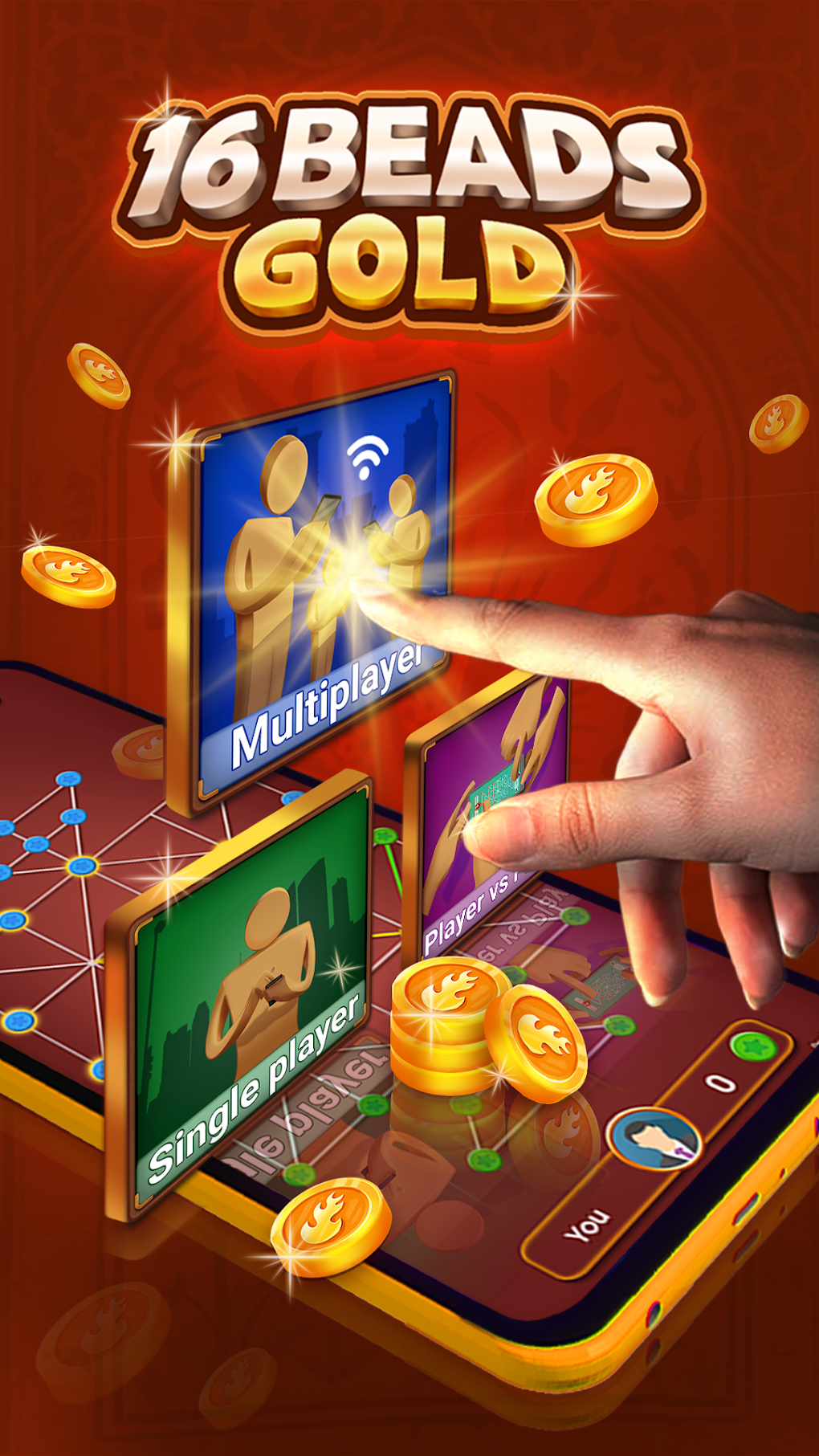 Bead 16 Gold : Sholo Guti Damroo Multiplayer 2021 for Android - Download