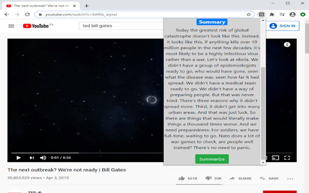 QuickTube Youtube Video Summarizer for Google Chrome - Extension Download