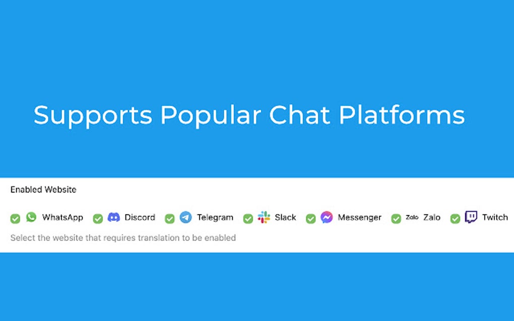 Chat Translator - Discord, Telegram, WhatsApp and More Google Chrome 용 - 확장 프로그램 다운로드