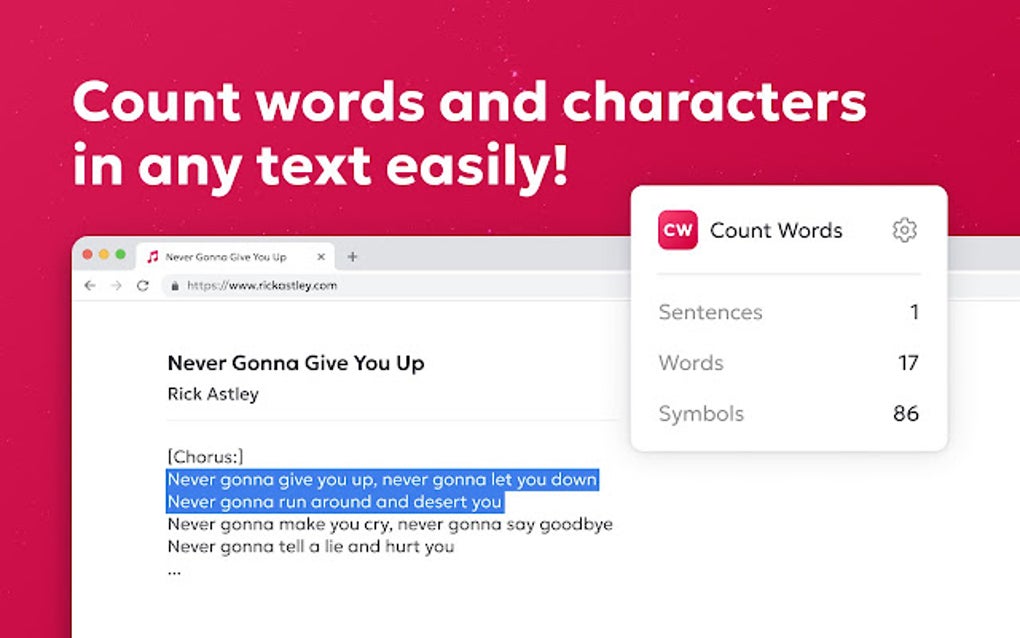 Count Words para Google Chrome - Extensión Descargar