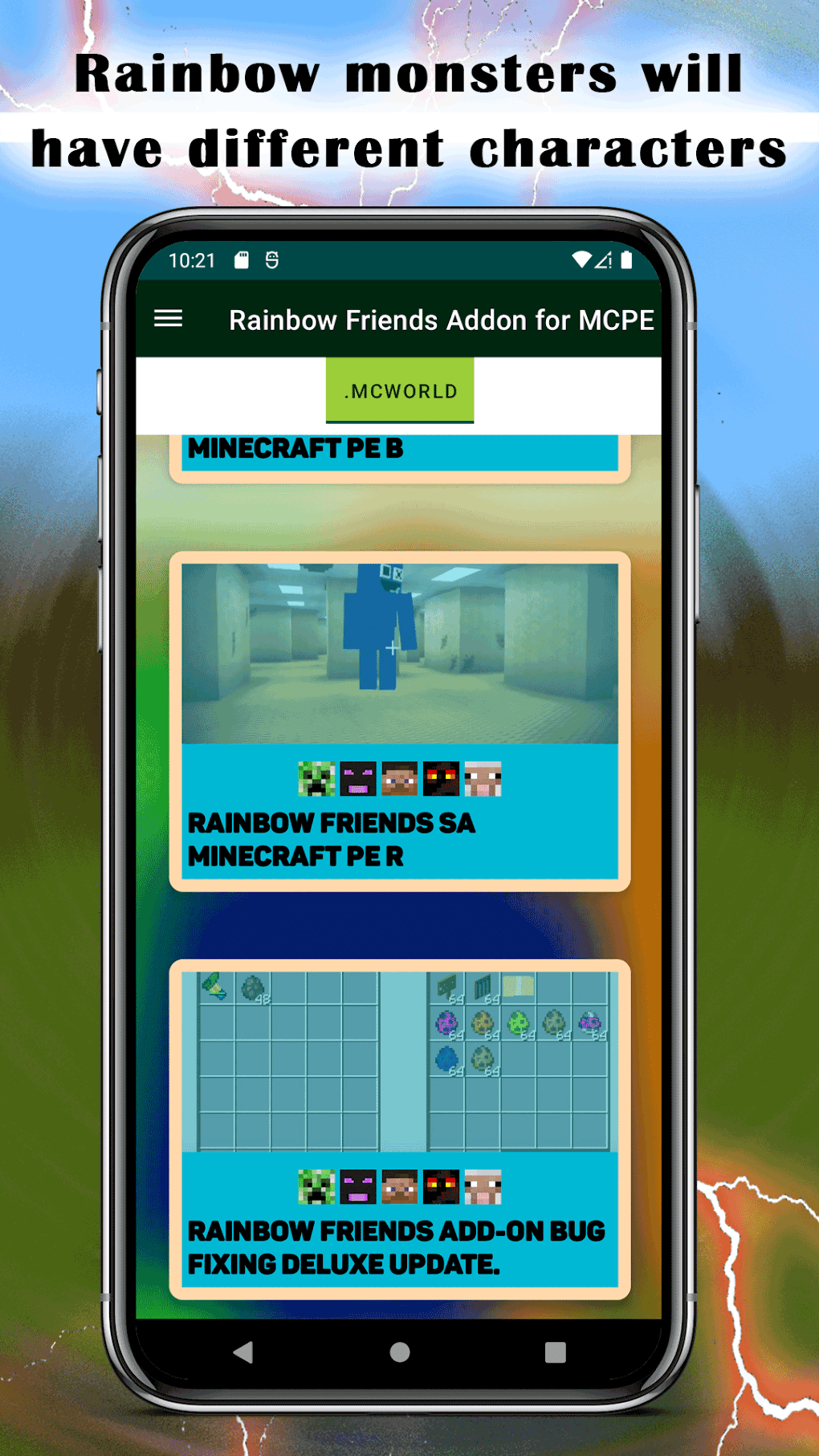 Rainbow Friends Addon for MCPE for Android - Download