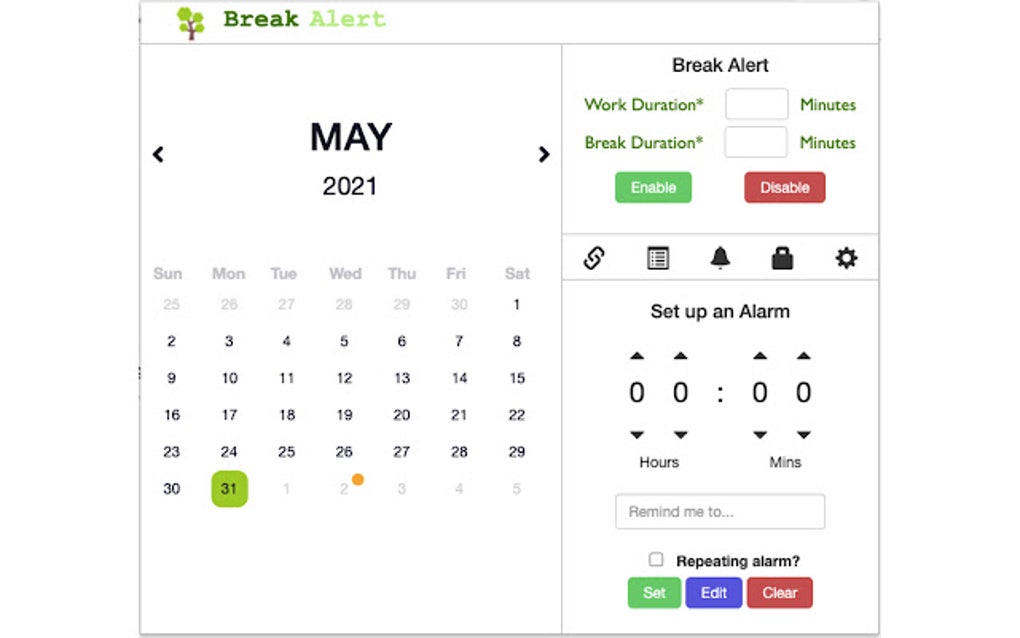 Break Alert for Google Chrome - Extension Download