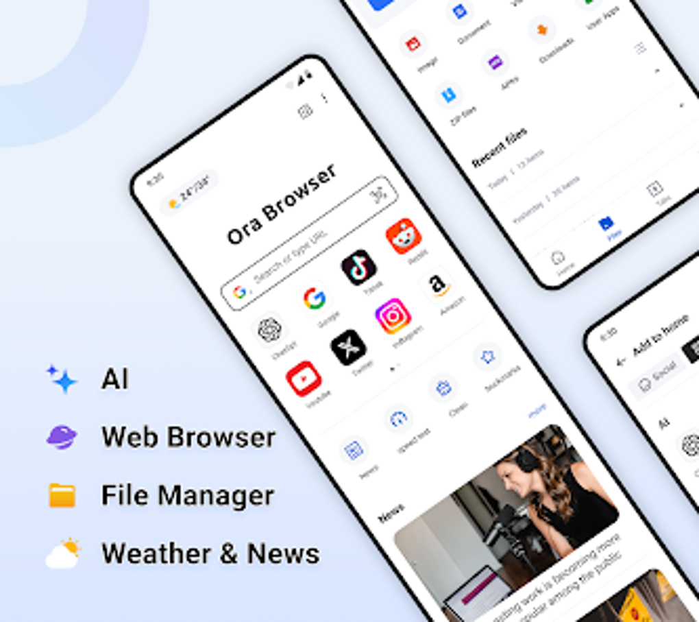 Ora Browser - FileWeb Manager per Android - Download