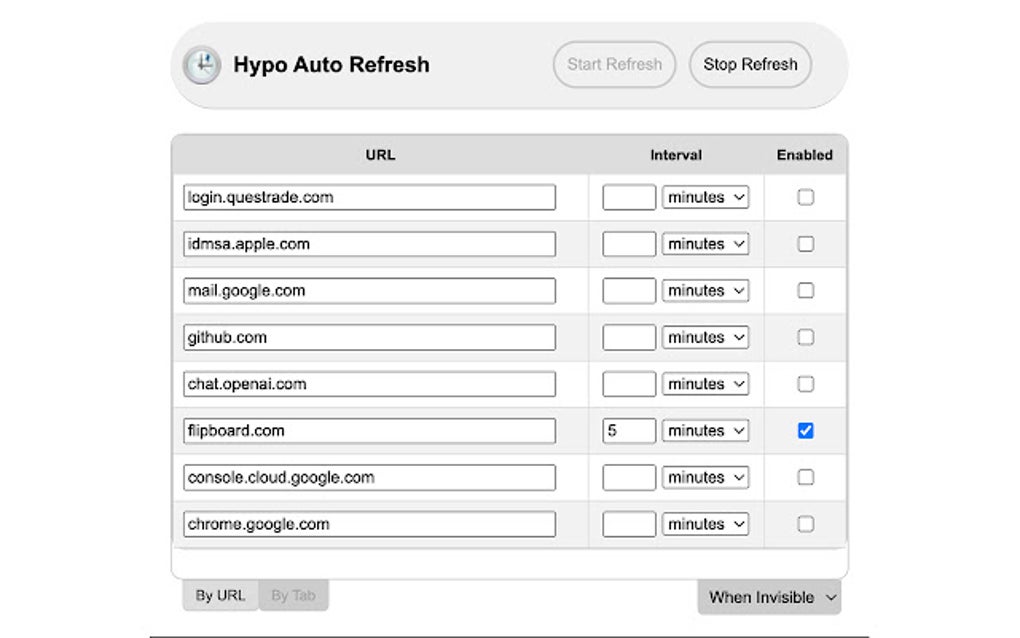 Hypo Refresh Google Chrome 용 - 확장 프로그램 다운로드