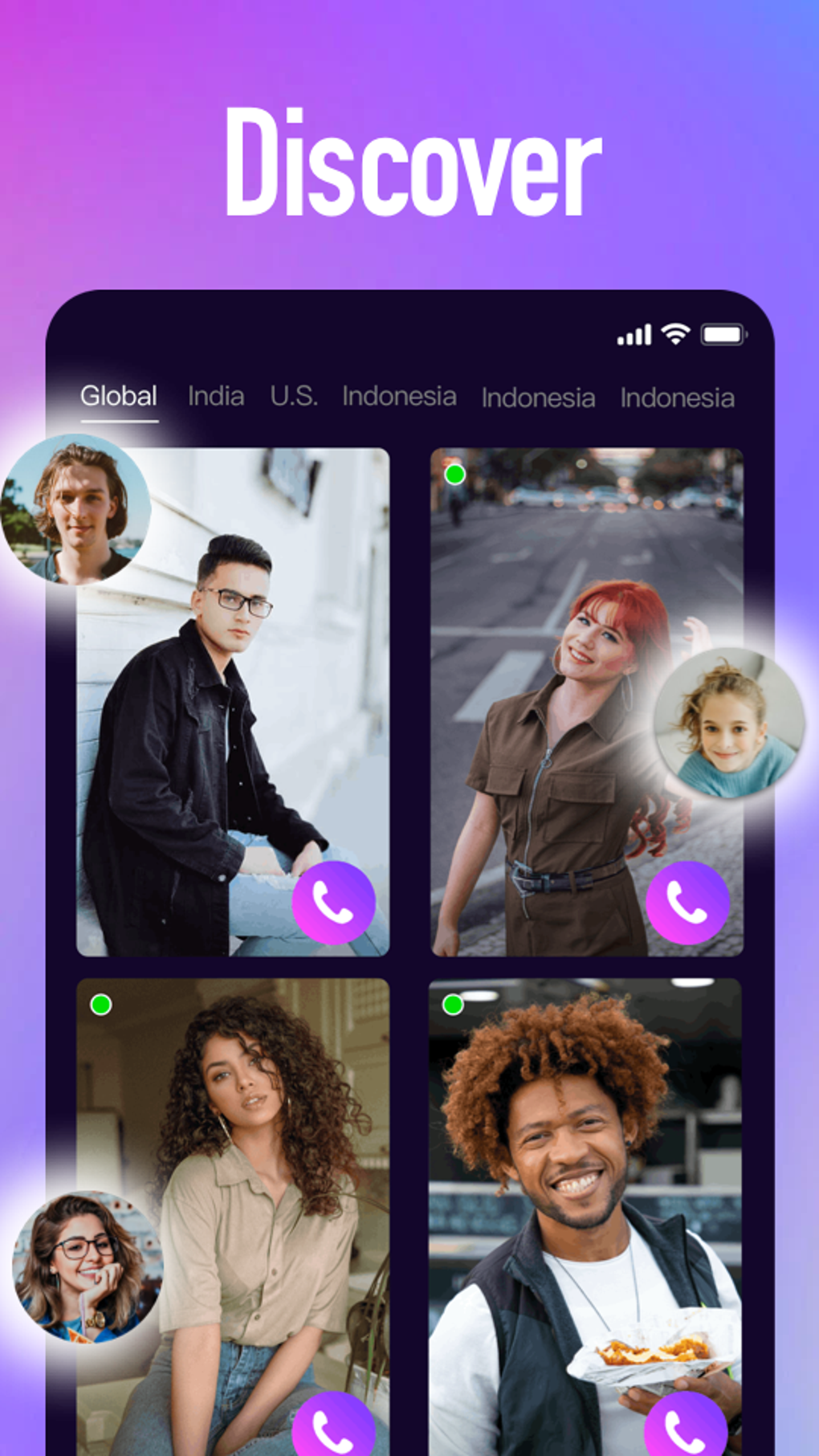 Android için Hiyaa - Party live chat - İndir