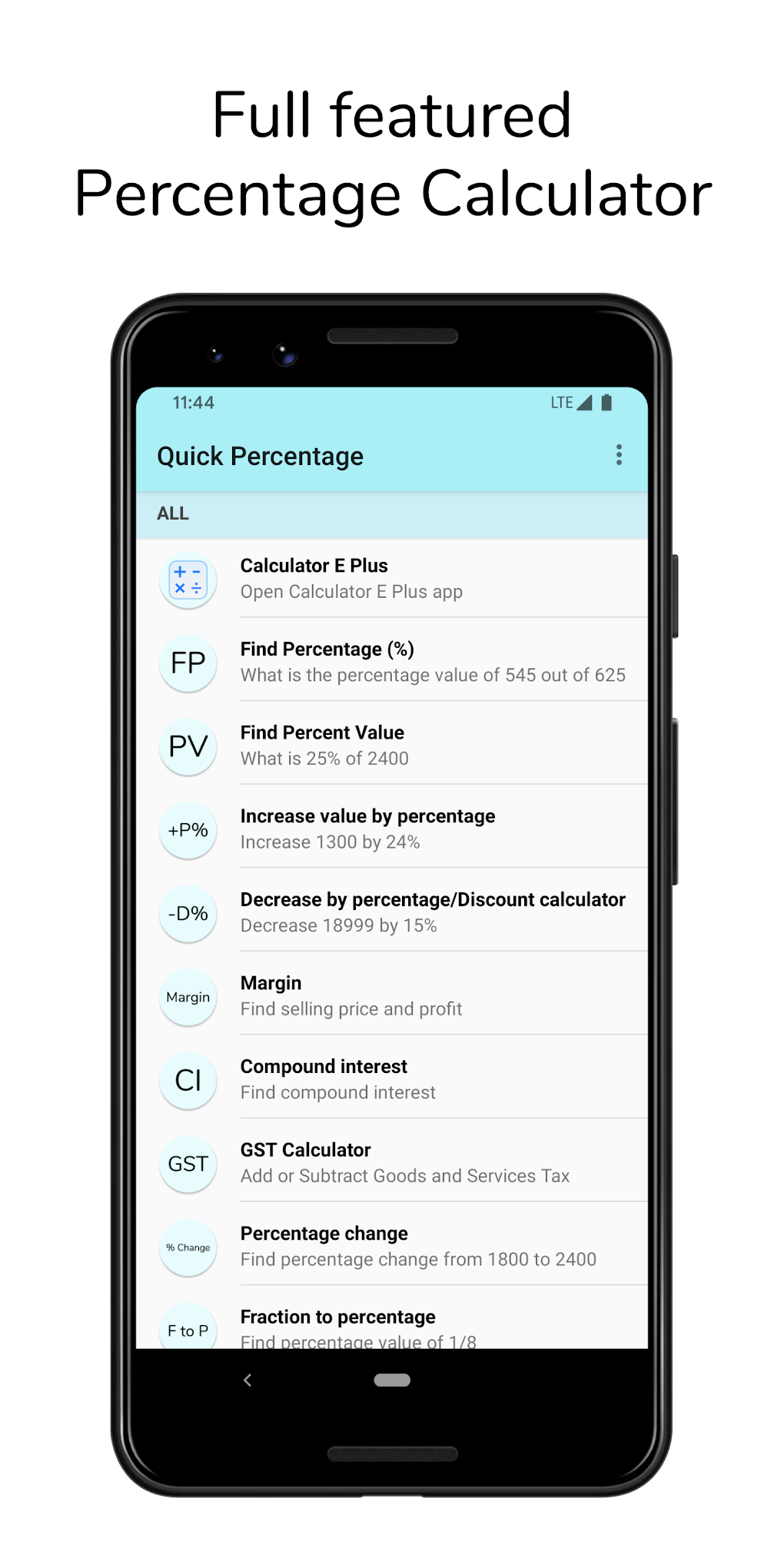 Android 용 Quick Percentage Calculator APK - 다운로드