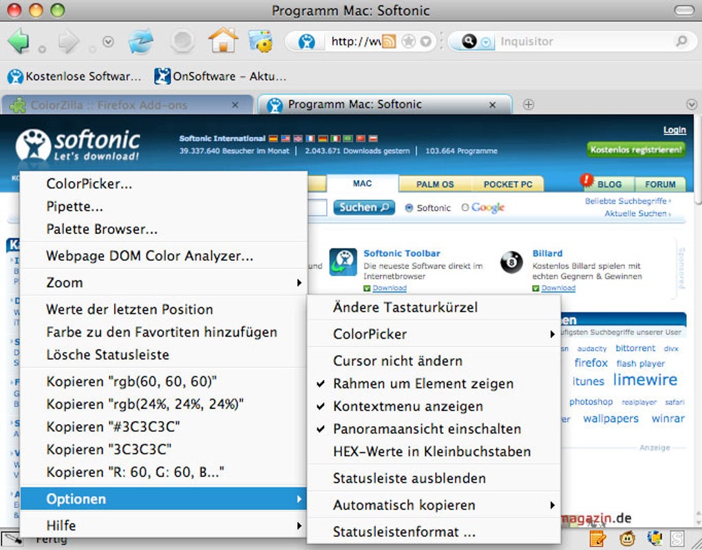 Colorzilla für Mac - Download