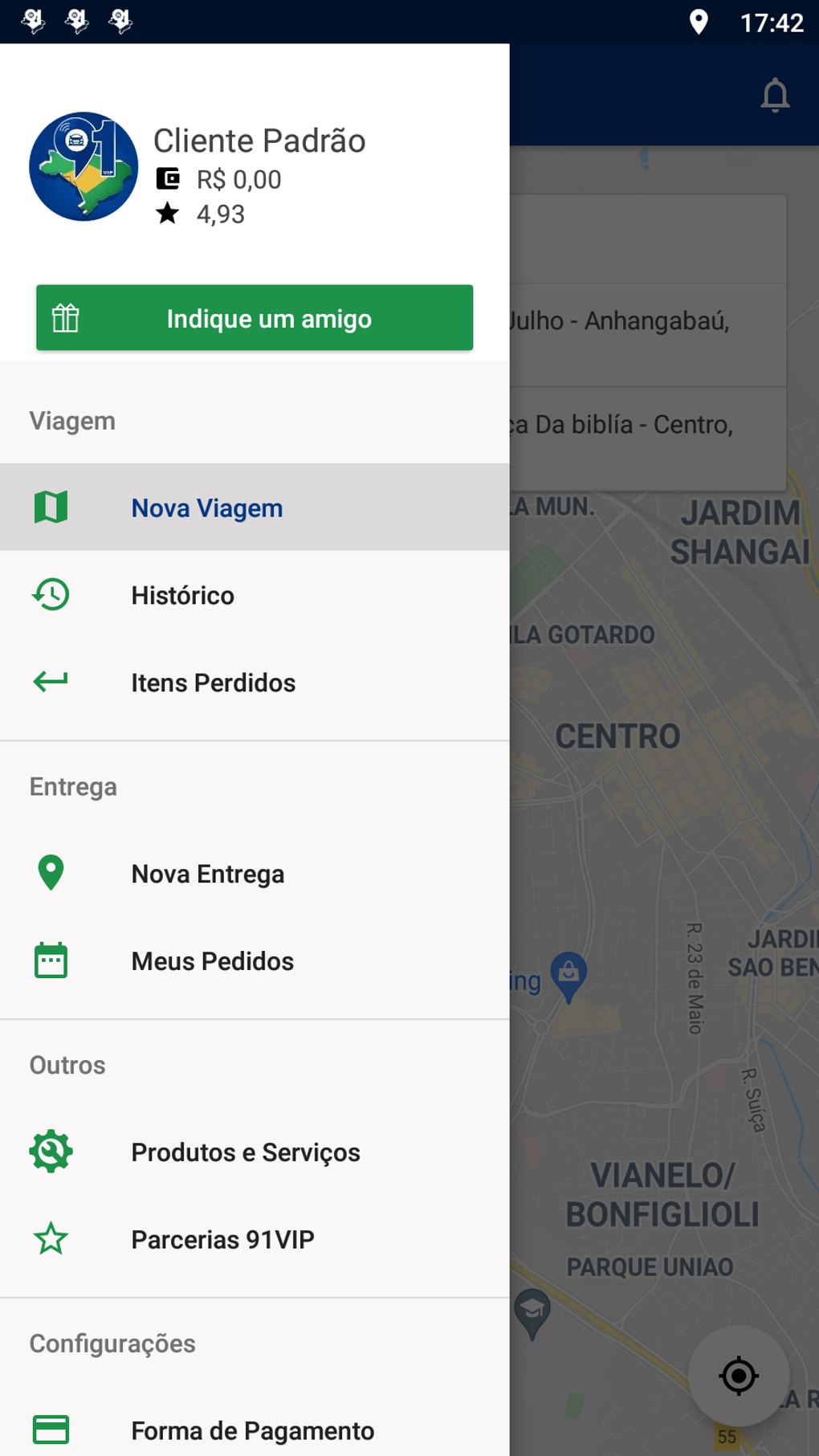 91 vip - Passageiro for Android - Download