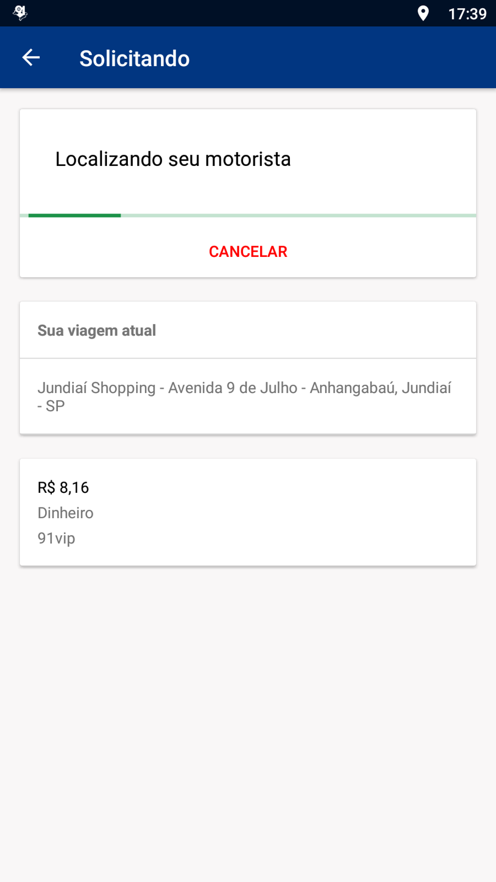 91 vip - Passageiro for Android - Download