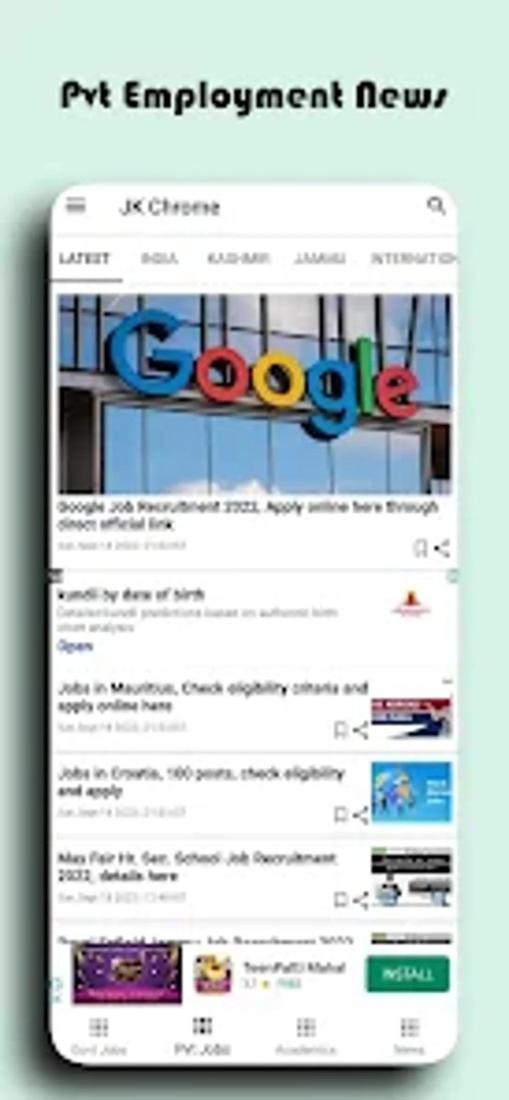JK Chrome Sarkari Job Portal APK for Android - Download