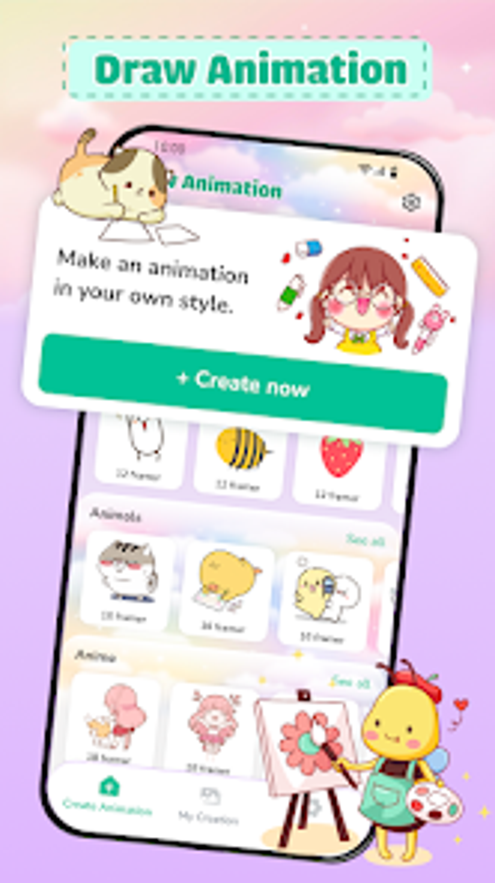 2D Draw Animation: Gif Maker pour Android - Télécharger