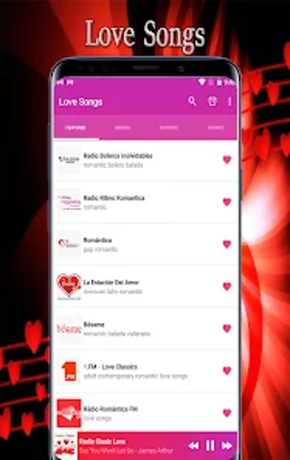 Love Songs cho Android - Tải về