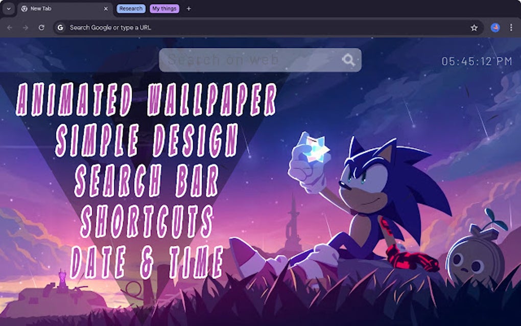Sonic Live Wallpaper pour Google Chrome - Extension Télécharger