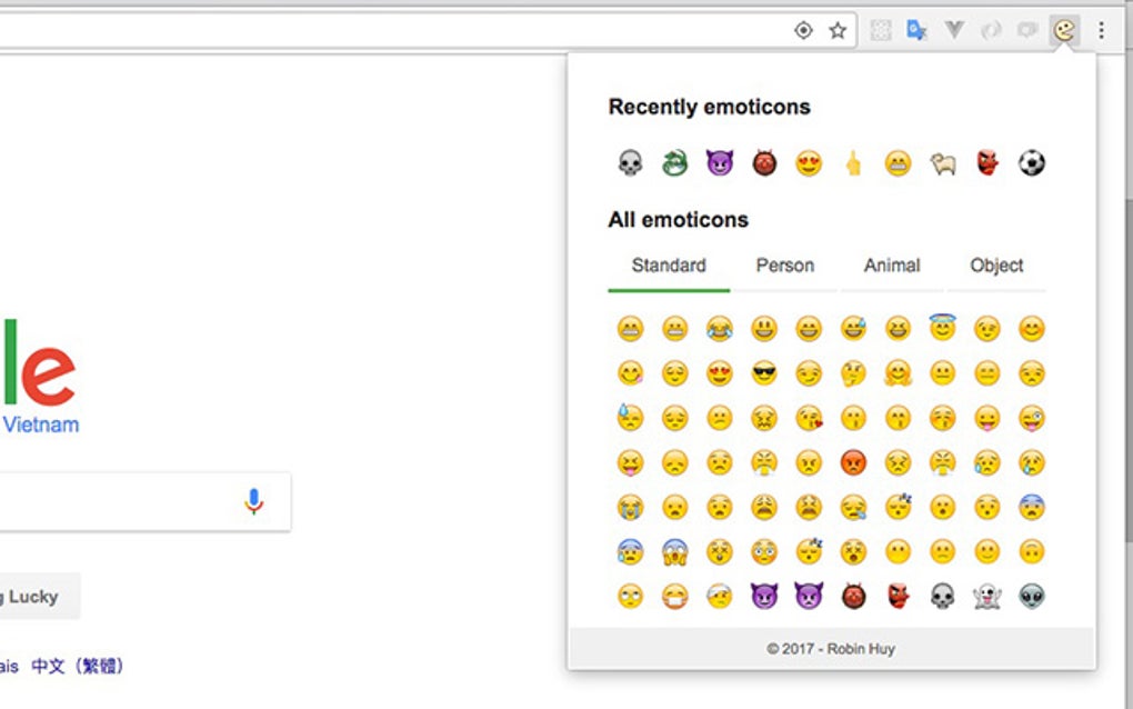 Emoticon input everywhere for Google Chrome - Extension Download