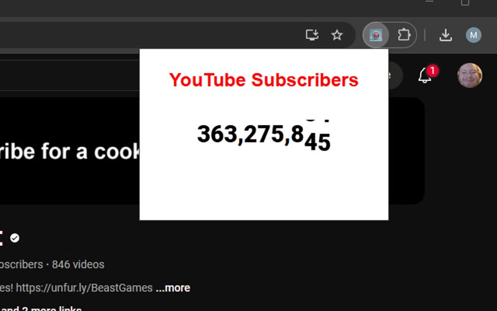 YouTube Live Subscriber Count para Google Chrome - Extensión Descargar