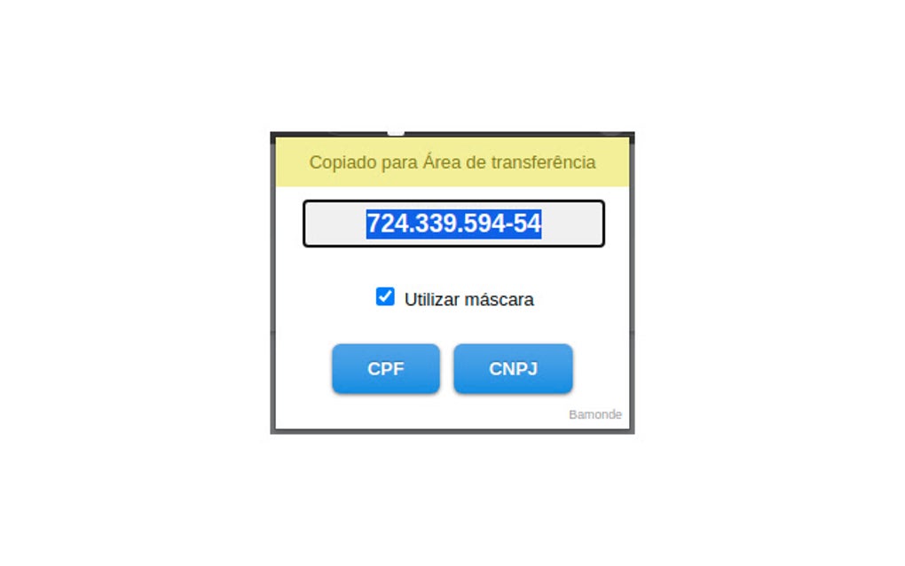 Gerador de CPF e CNPJ for Google Chrome - Extension Download
