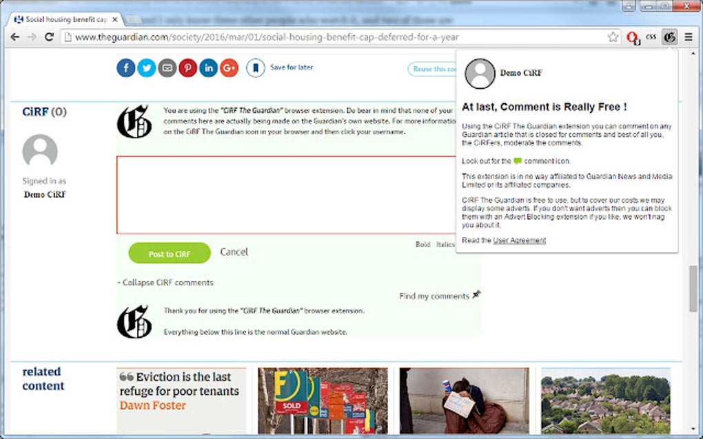 CiRF The Guardian for Google Chrome - Extension Download