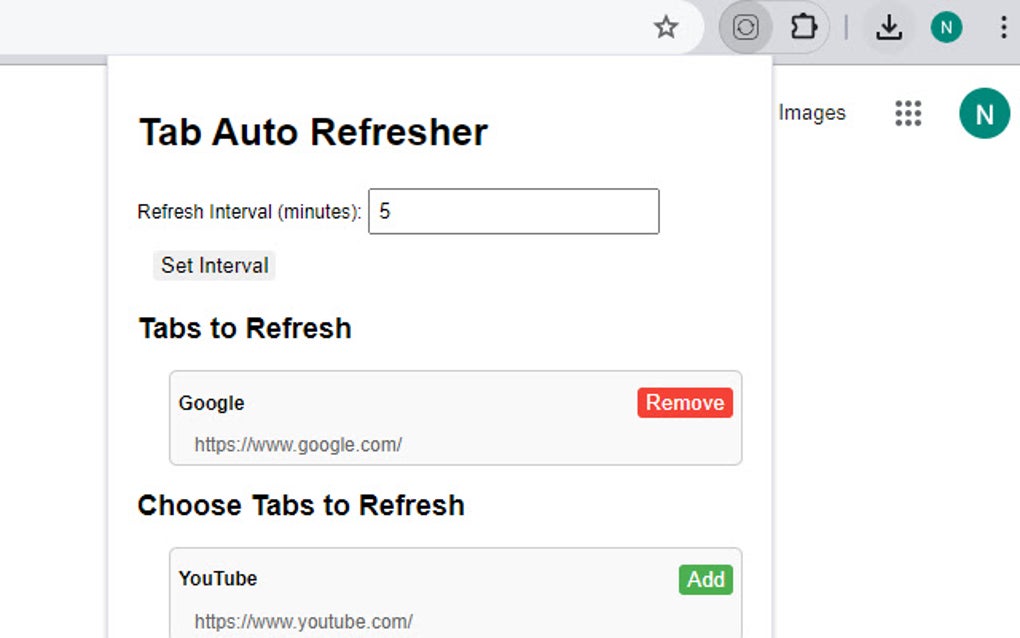 Tab Auto Refresher для Google Chrome - Расширение Скачать