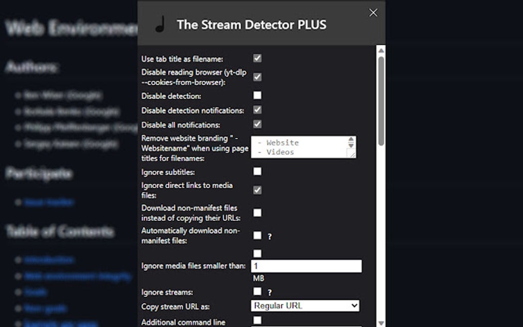 The Stream Detector PLUS para Google Chrome - Extensión Descargar