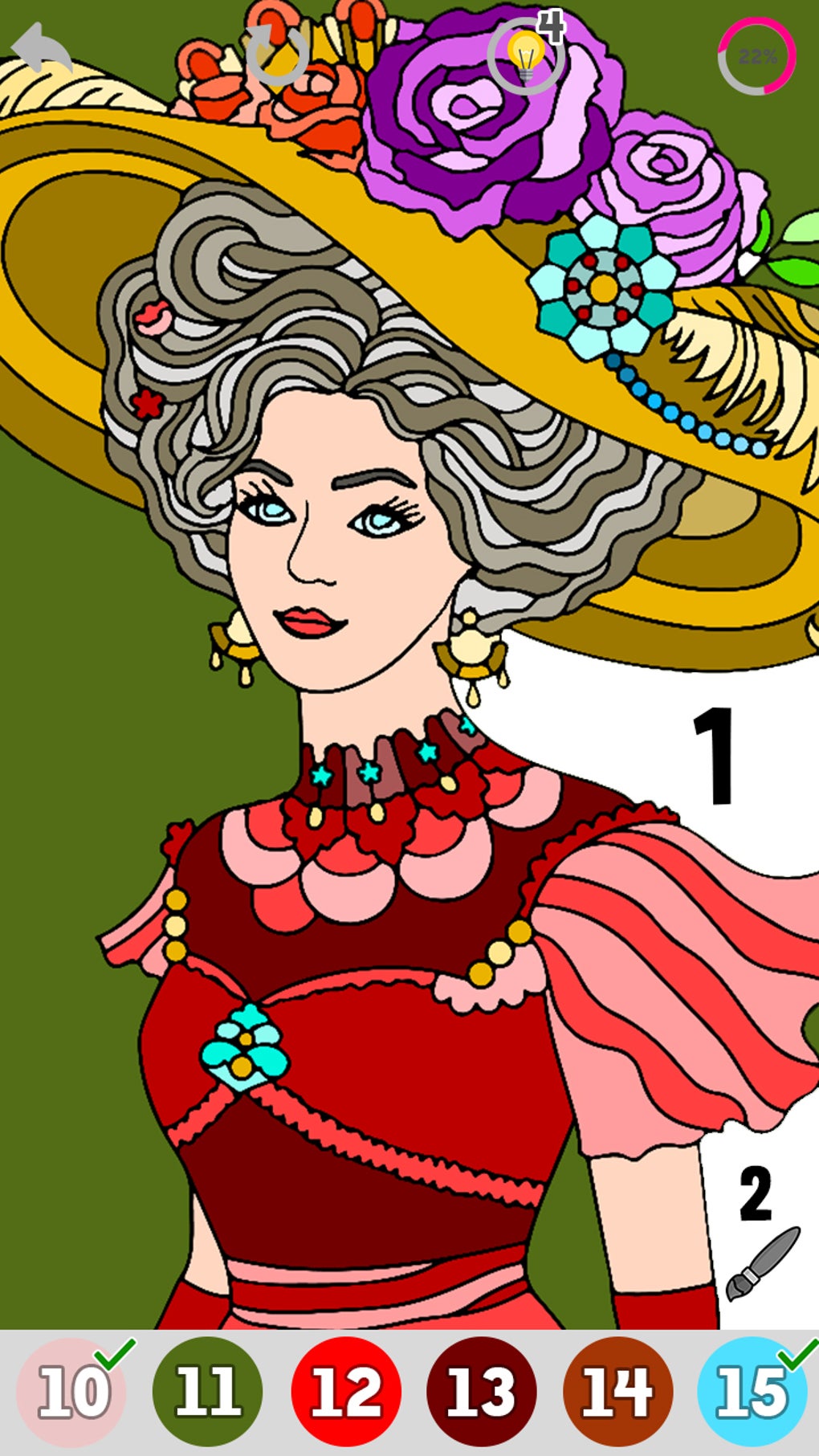Android Princess Color By Number Book 