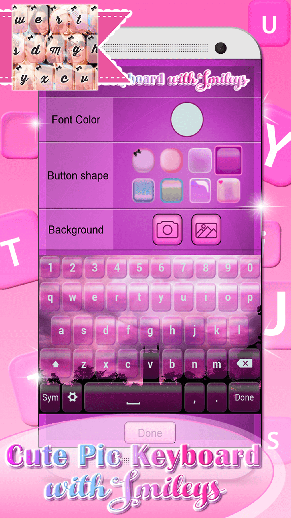 Cute Pic Keyboard with Smileys APK para Android - Descargar