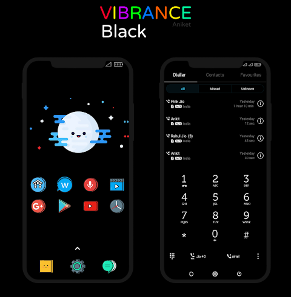 Vibrance Black EMUI 8/5 Theme APK para Android - Descargar