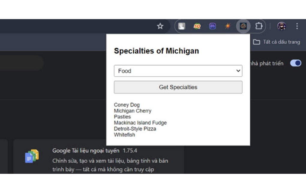 Michigan Specialties สำหรับ Google Chrome - ส่วนขยาย ดาวน์โหลด