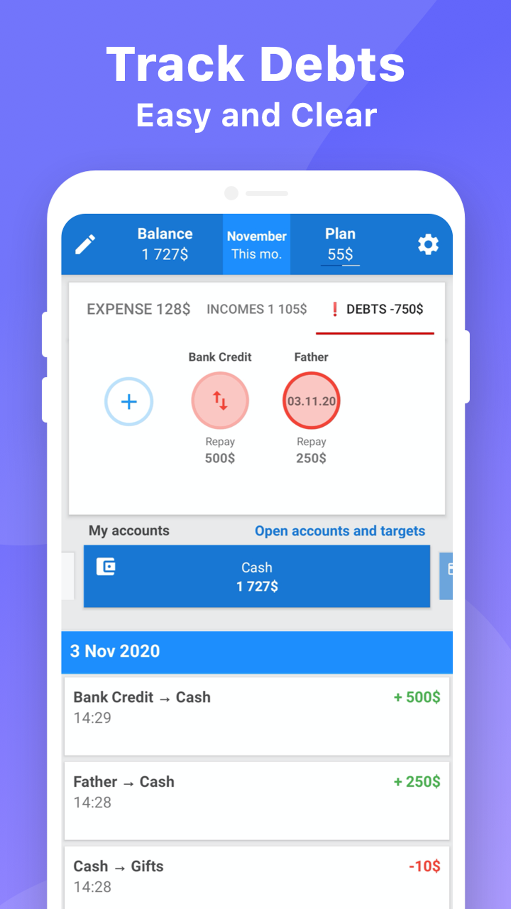 Expense tracker Money manager Budget planner APK para Android - Descargar