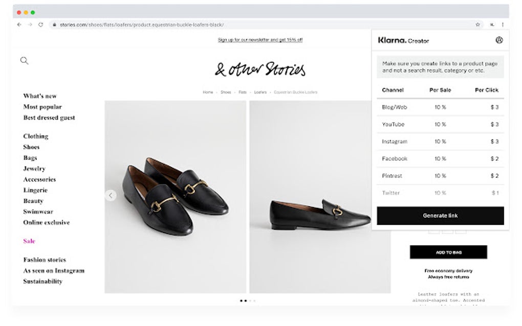Klarna Creator Platform cho Google Chrome - Tiện ích mở rộng Tải về