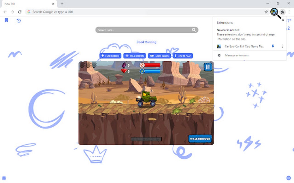 Car Eats Car Evil Cars Game New Tab for Google Chrome - Extension Download
