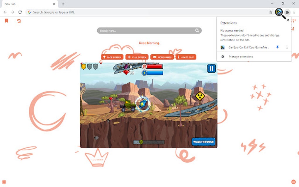 Car Eats Car Evil Cars Game New Tab for Google Chrome - Extension Download