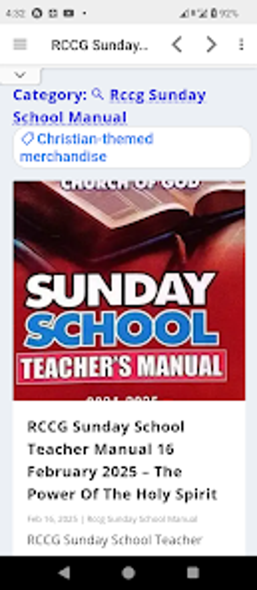 RCCG Sunday School Manual 2025 para Android - Descargar