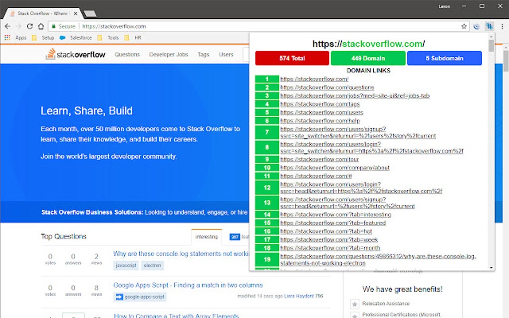 LinkCount for Google Chrome - Extension Download