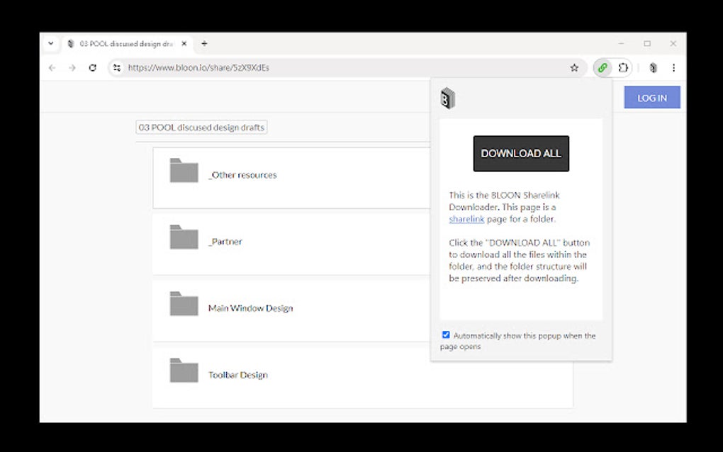 BLOON Sharelink Downloader สำหรับ Google Chrome - ส่วนขยาย ดาวน์โหลด