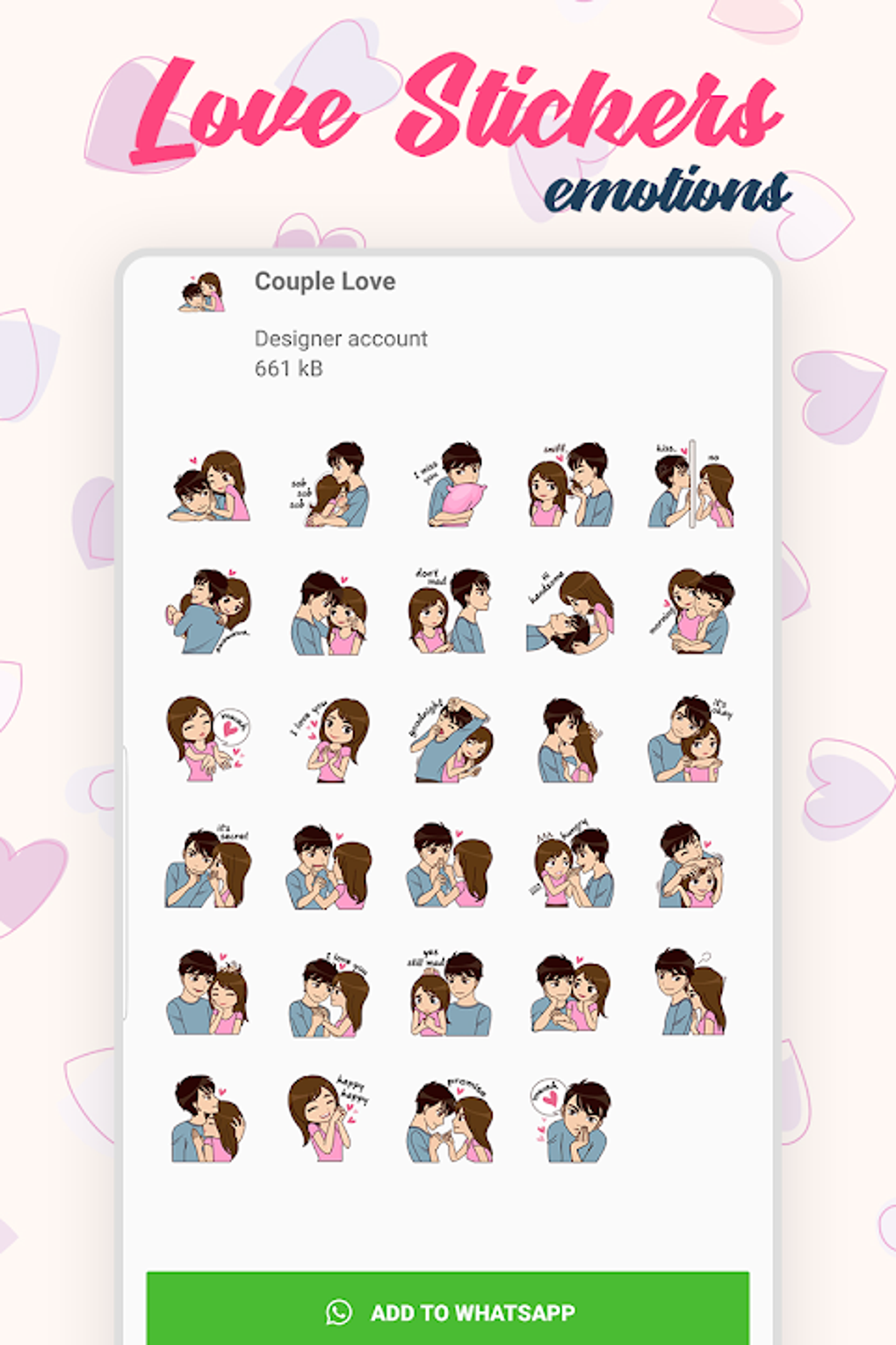 Love Stickers for WhatsApp - (WAStickerApps) APK for Android - Download
